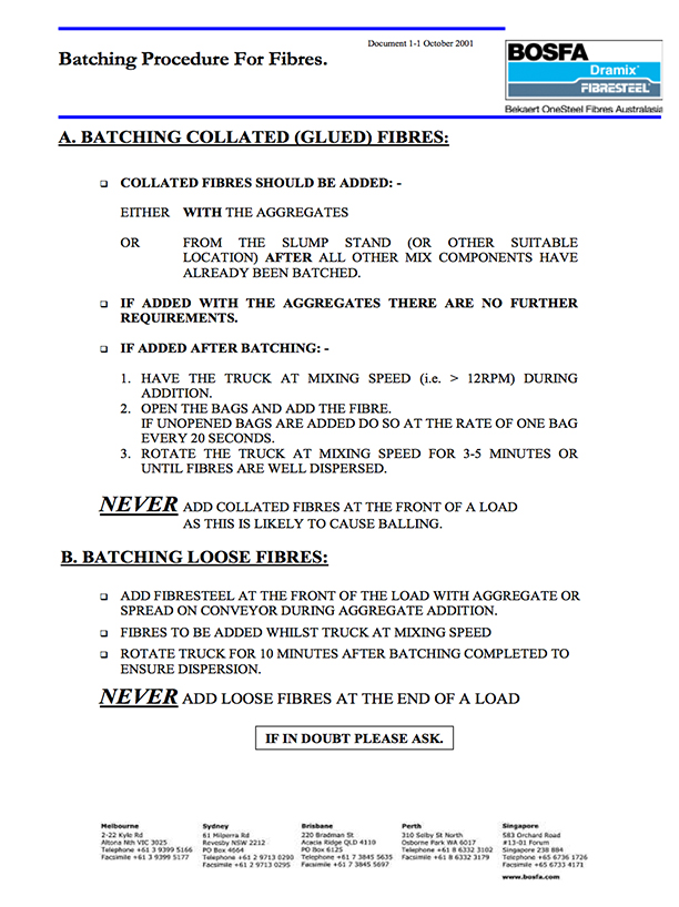 Batching Procedures - Bosfa